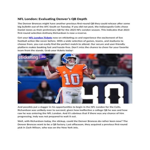 NFL London Evaluating Denver’s QB Depth.docx