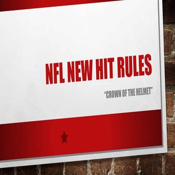 Nfl new hit rules power point | PPTX | American Football | Sports