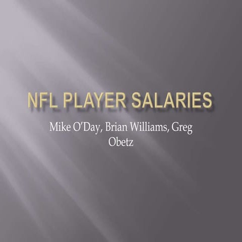 Nfl Player Salaries | PPTX