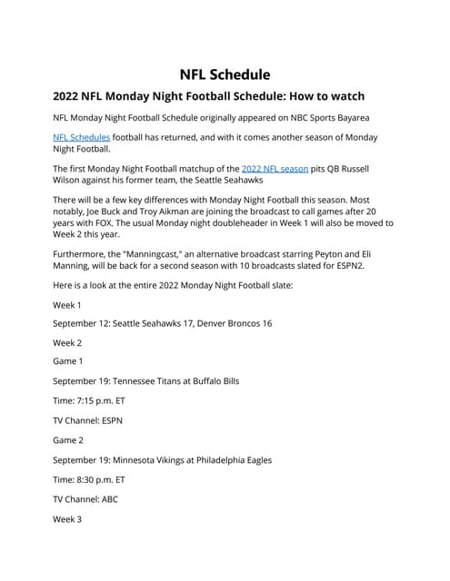 Pittsburgh Steelers Regular Season Printable Schedule 2017 | PDF
