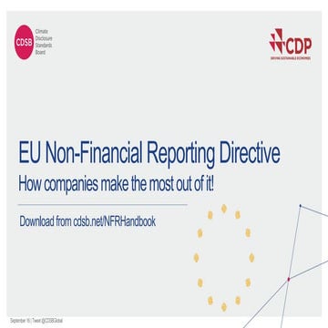 EU Non-Financial Reporting Directive: How companies can make the most ...