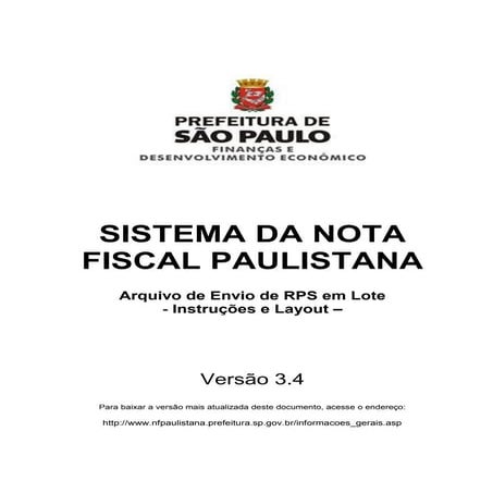 Nf se layout_rps_sao paulo_versao_3.4 | PDF