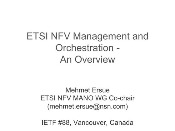 Nfv Virtual Network Function Architecture Pptx Computer Networking Computing