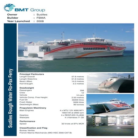 Ng586 57 m rough water cat ro ro ferry | PDF