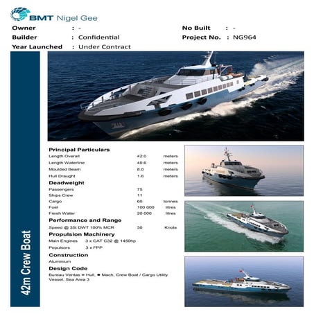 Ng 964 42m crew boat | PDF