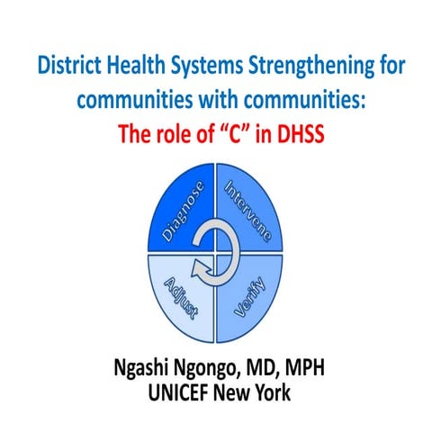 District Health Systems Strengthening for communities with communities ...