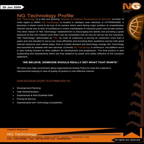 NG Technology Website Content | PDF