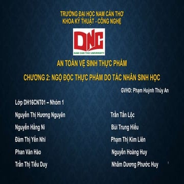 Tác nhân sinh học trong thực phẩm | PPT