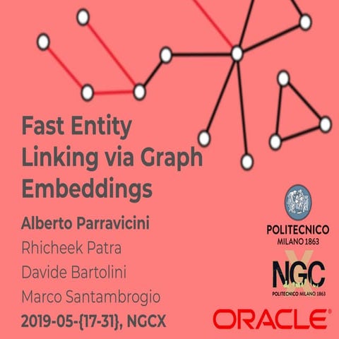 Fast And Accurate Entity Linking Via Graph Embedding Pdf Computer Software And Applications