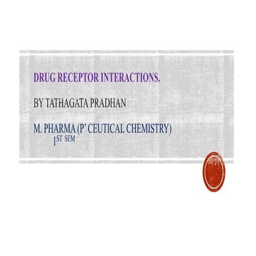 Drug Receptor Binding Forces | PPTX
