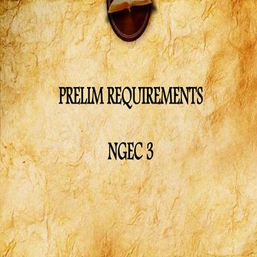 Ngec 3-prelim-requirement | PPTX