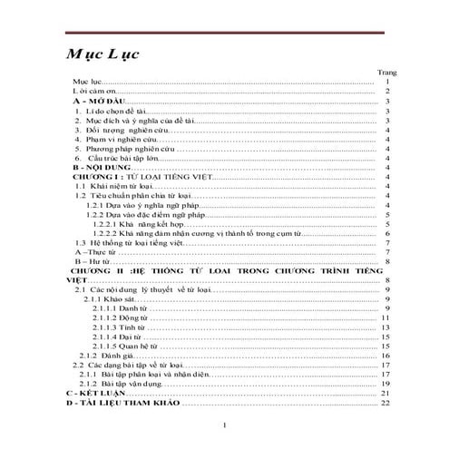 Nghiên cứu về từ loại danh từ động từ tính từ đại từ quan hệ từ trong chương trình sách tiếng ...