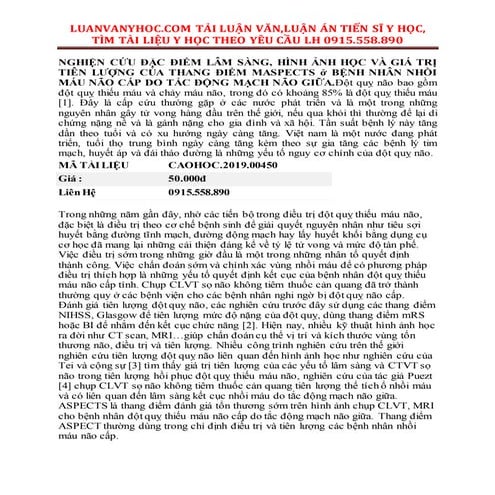 Nghien cuu dac diem lam sang, hinh anh hoc va gia tri tien luong cua thang diem maspects o benh ...