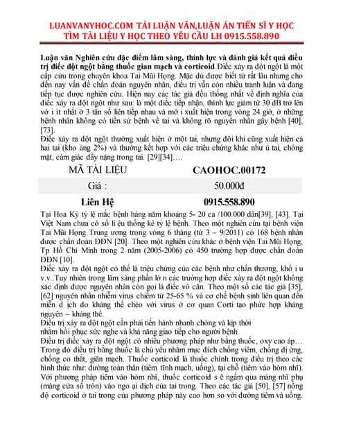 Nghien cuu dac diem lam sang, can lam sang va dieu tri tieu co van | PDF