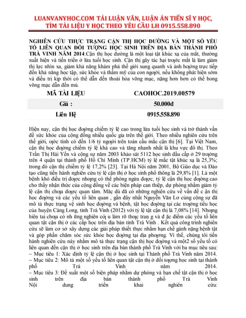 Luận án: Kiến thức, thực hành về phòng bệnh sâu răng của bà mẹ có con đang học tại 2 trường mầm ...