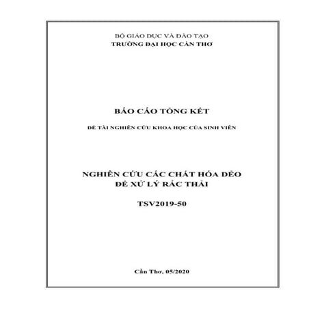 Nghiên cứu các chất hóa dẻo để xử lý rác thải.pdf