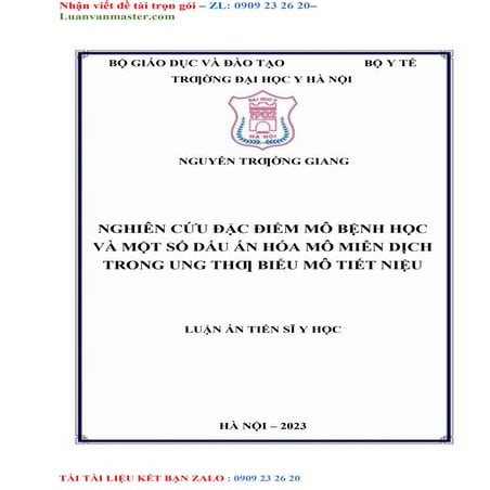 Nghiên Cứu Đặc Điểm Mô Bệnh Học Và Một Số Dấu Ấn Hóa Mô Miễn Dịch Trong ...