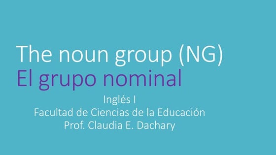 El grupo nominal | PPT