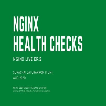Nginx Live Ep 5 Nginx Health Checks Slide Ppt