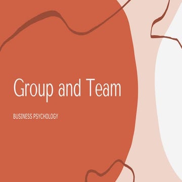 GROUP AND TEAM | PDF