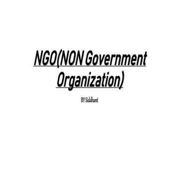 NGO(NON GOVERNMENT ORGANIZATION ).pptx