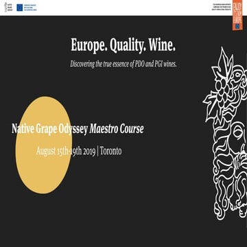 INTRODUCTION | NATIVE GRAPE ODYSSEY MAESTRO COURSE - TORONTO | PPT
