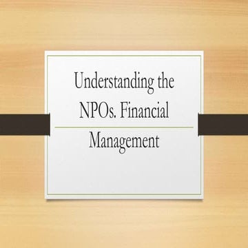 NGO financial management reporting | PPTX