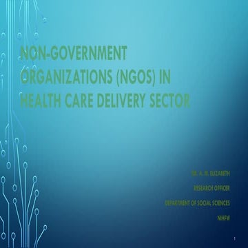 NGO in Health care Delivery Sector in Indiapptx | PPT