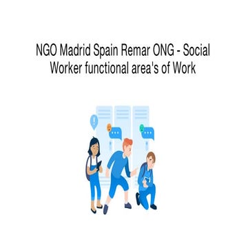 Madrid Spain Remar ONG - Social Worker functional area's of Work | PDF