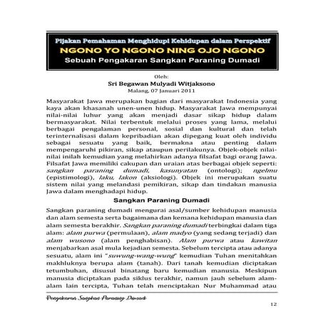 Ngono ya ngono ning ojo ngono | PDF