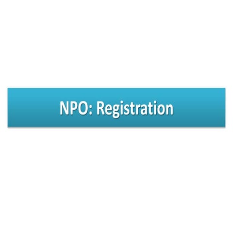 NGO registration | PPT