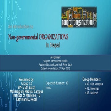 Non-Governmental Organization | PPTX