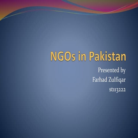 NGOs in Pakistan | PPTX