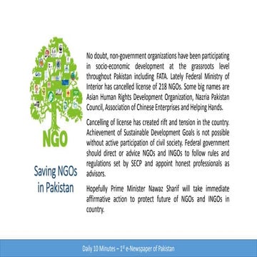Saving NGOs in Pakistan | PPTX