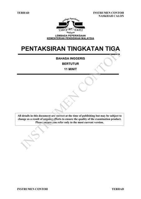 Pt3 speaking sample test examiner booklet | PDF