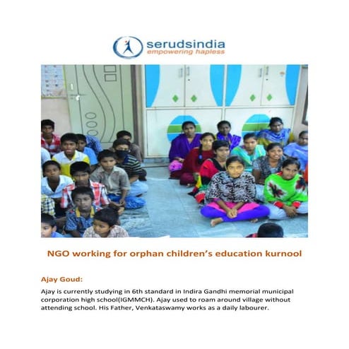 NGO working for orphan children’s education kurnool | PDF