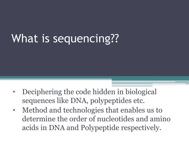 Next Generation Sequencing (NGS) | PPTX