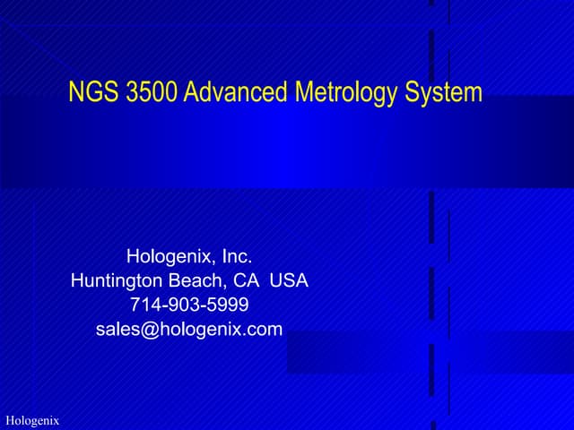 Automated Metrology System Ppt Technology And Computing