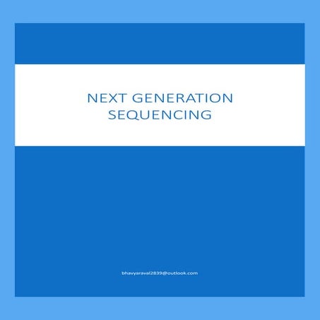 Ngs Next Generation Sequencing Methodology Pdf
