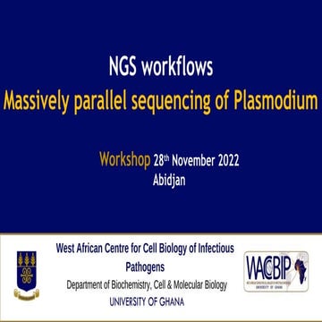 Comprehensive Overview of NGS Workflows for Malaria Research Using ...