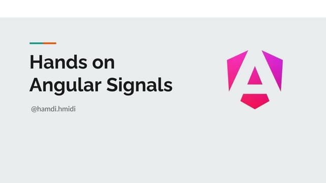 Angular Course I Hands On Angular Signals Pptx Technology And Computing