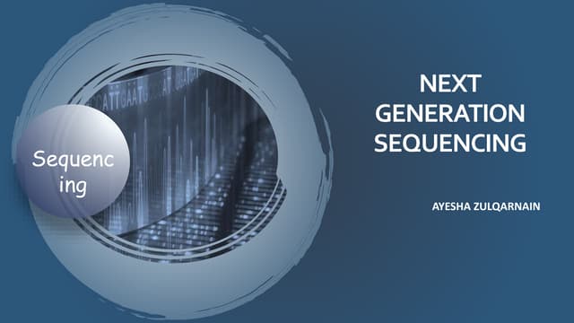 Next Generation Sequencing (NGS) | PPTX
