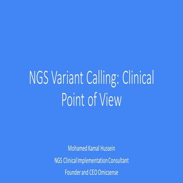 NGS variant calling clinical point of view | PDF