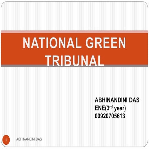 Ngt-National Green tribunal | PPTX