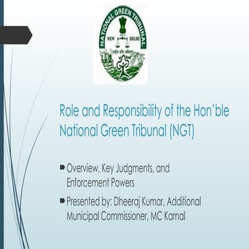 NGT_Presentation_Merged National Green Tribunal | PPT