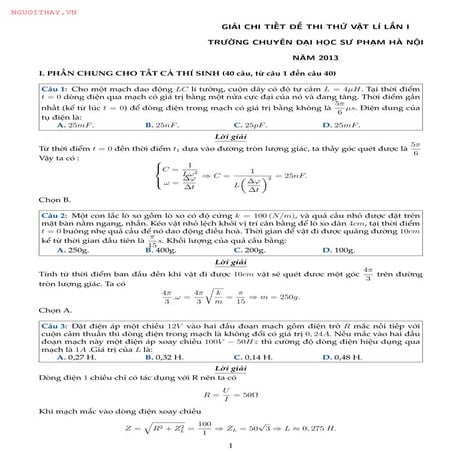 [Nguoithay.vn] giai chi tiet de li chuyen sp lan 1 2013 phan 1 | PDF