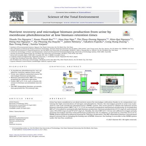 photobioreactor design and optimisation for efficient nutrient uptake | PDF