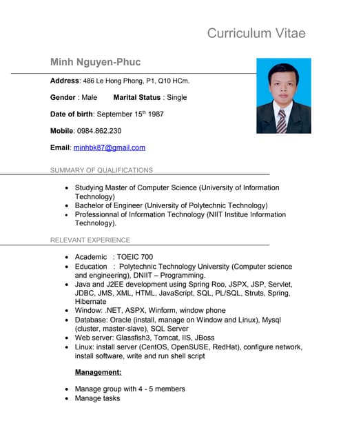 My_CV(1) | PDF | Web Development | Internet