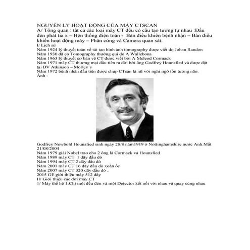 Nguyên lư ho t --ng c-a máy ctscan | PDF