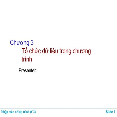 Nhập môn lập trình - Vương Bá Thịnh | PPT